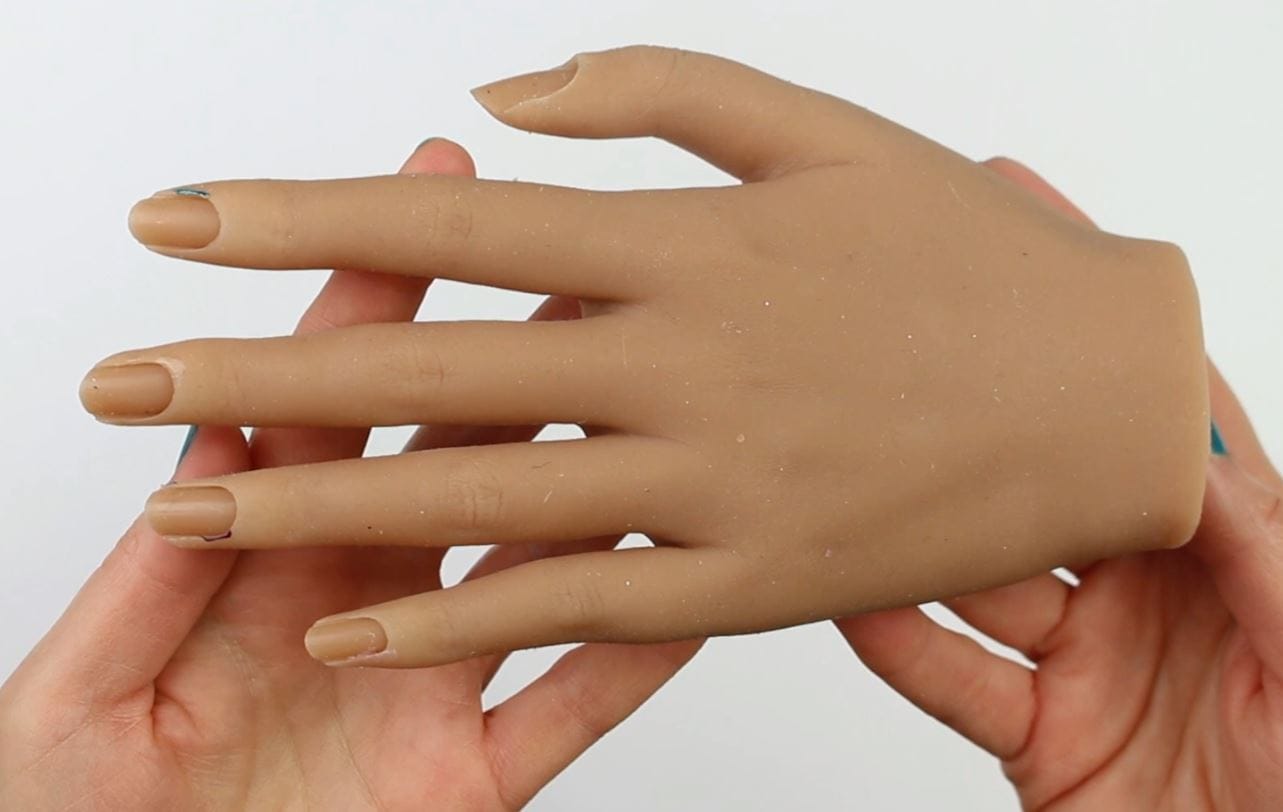 How To Clean A Nail Art Practice Hand - Rasberi Rose